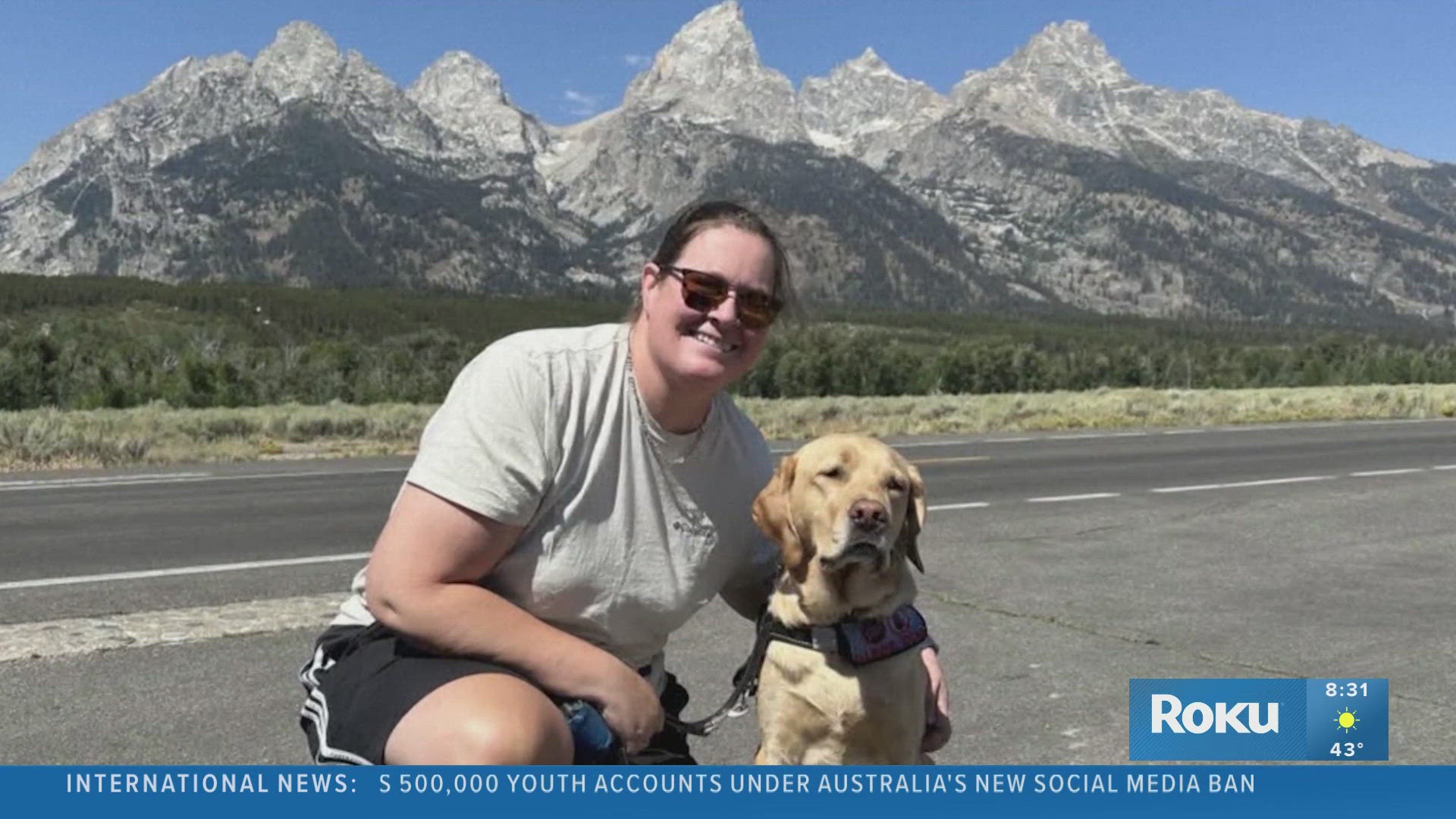 Seeing eye dog travels across US with owner