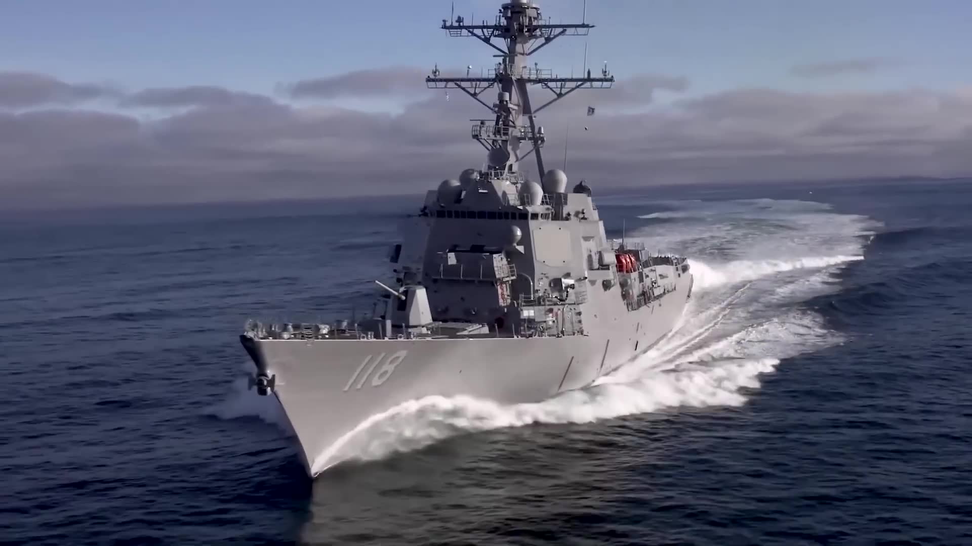 Guided missile destroyer engages Houthi weapons