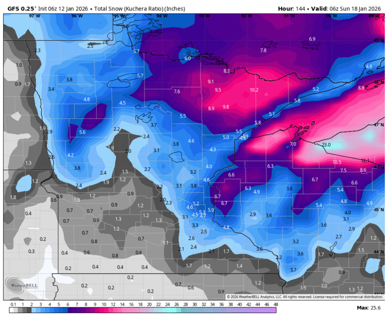 Accumulating snow for Minnesota this week ahead of another possible ...