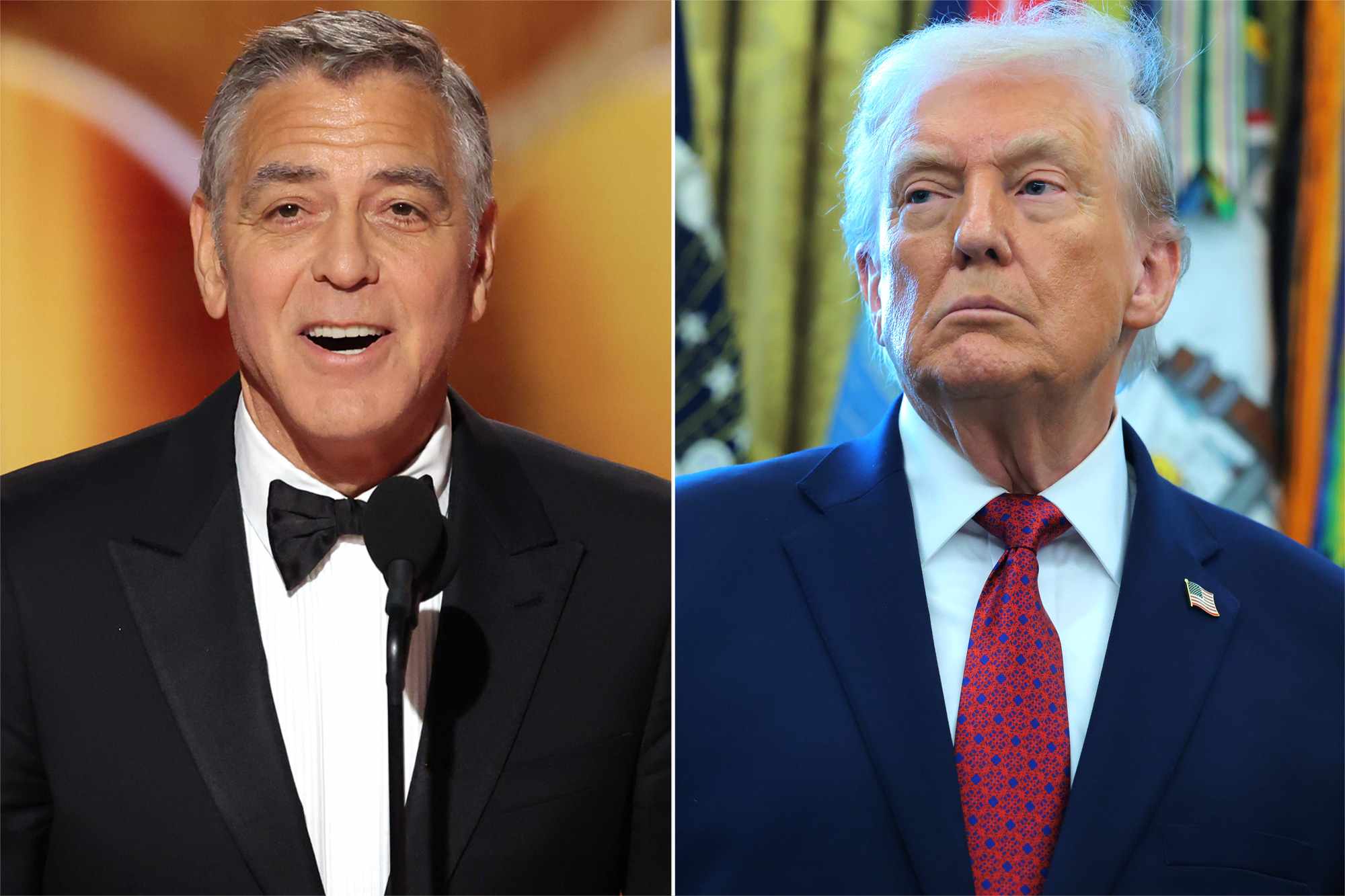 George Clooney takes subtle swipe at Trump in Golden Globes speech that ...