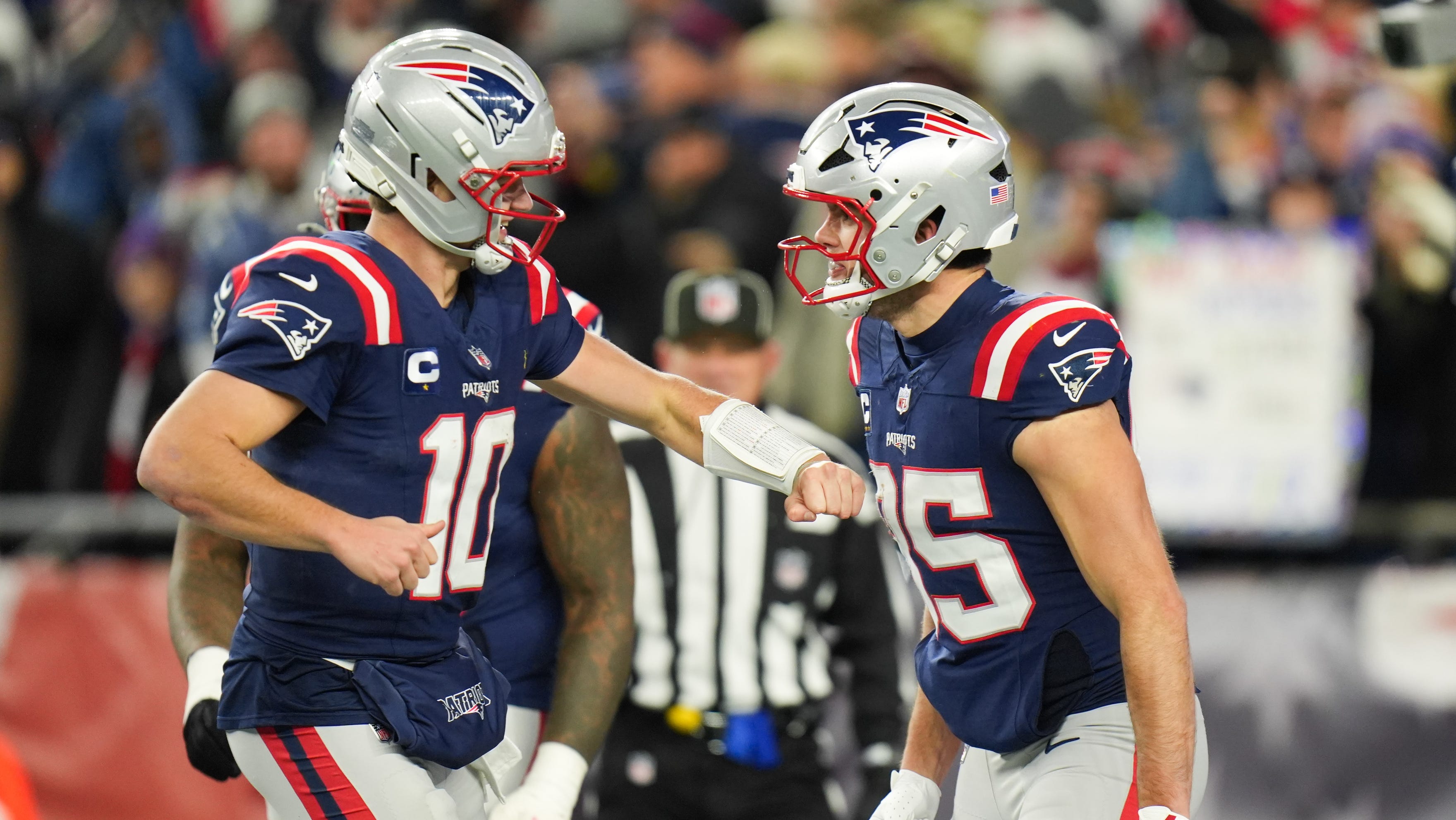 Drake Maye leads Patriots back into postseason win column with win over ...