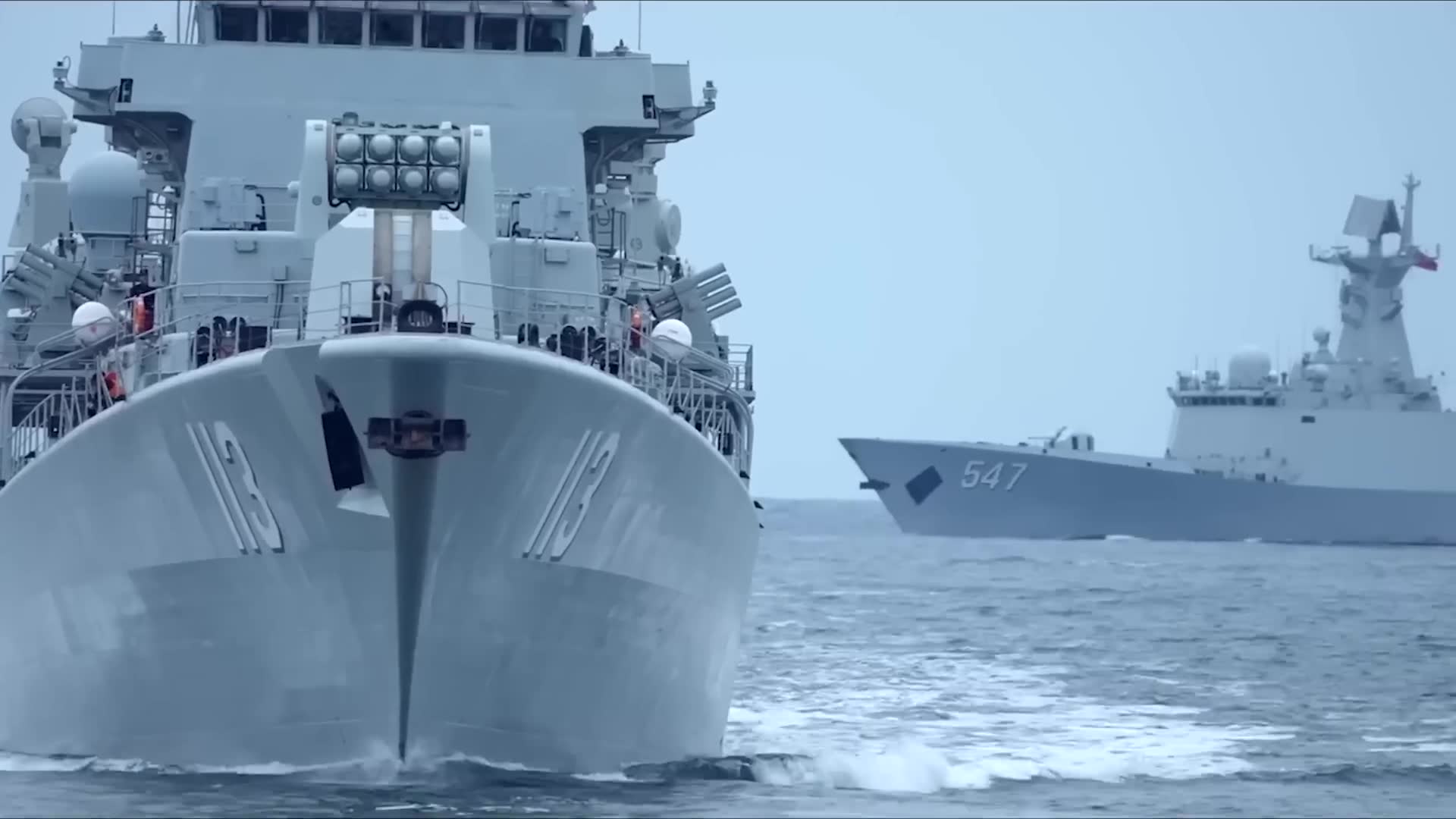 Chinese warships track British patrol vessel