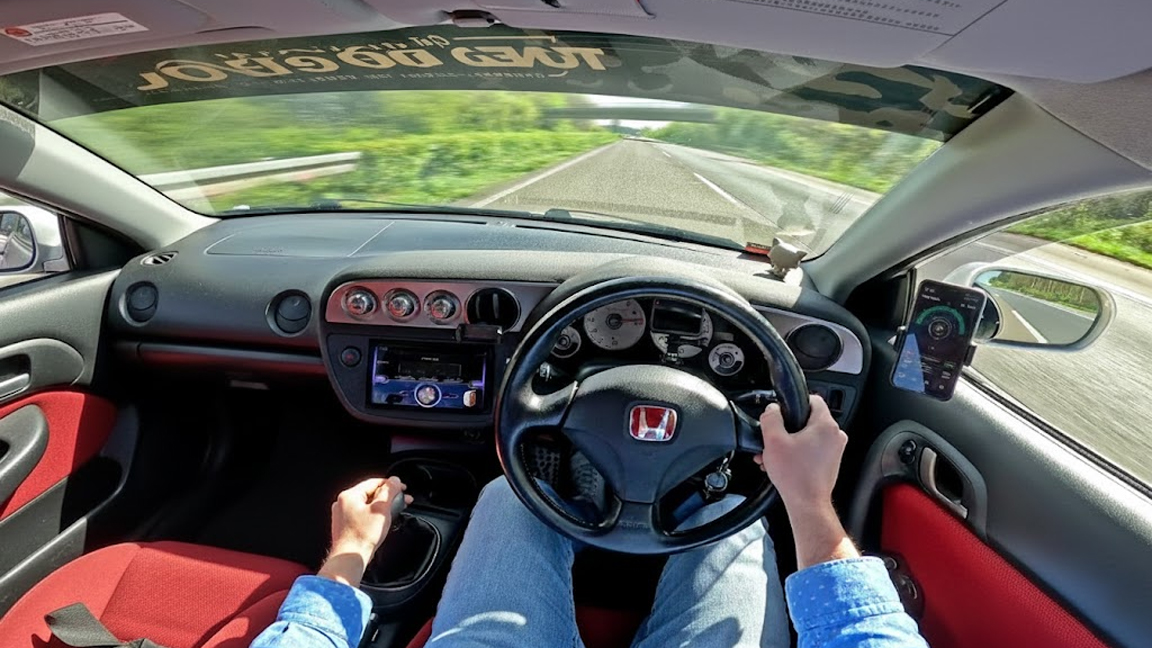 POV top speed drive in Honda Integra DC5