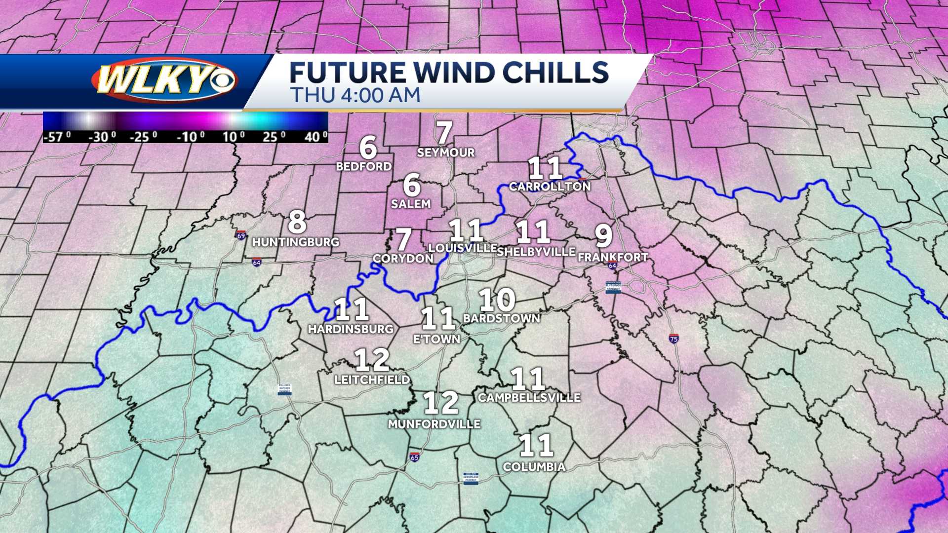 Weekly weather planner: Temperatures going up and down