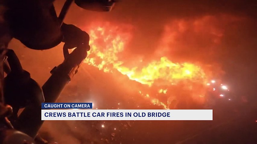 More than a dozen cars burn in early morning fire at Raceway Park