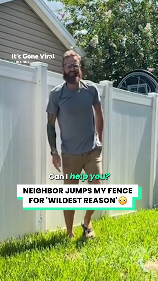Neighbor jumps my fence for 'wild reason'