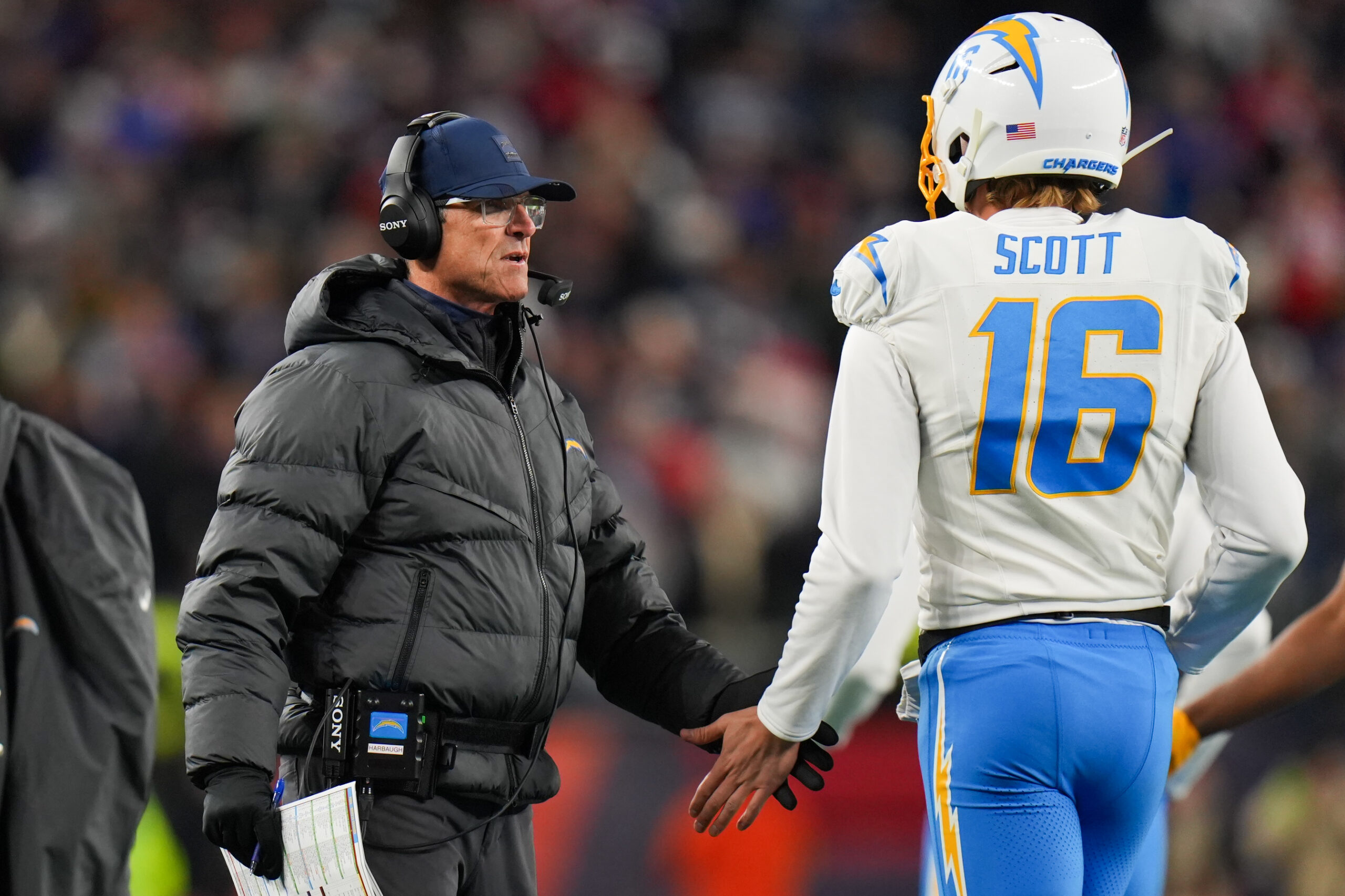 Jim Harbaugh shares uplifting message after Chargers’ NFL wild card ...