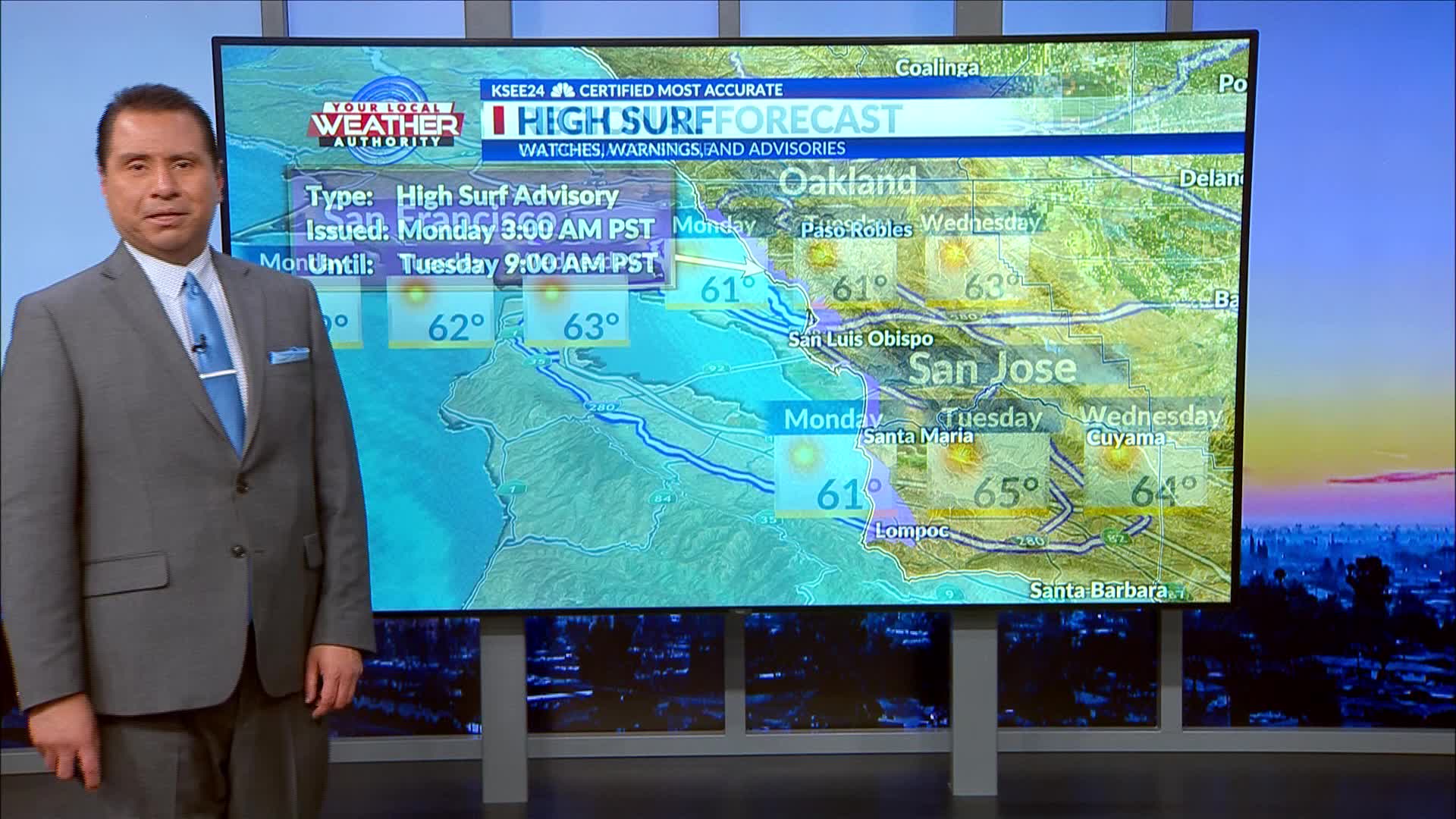 Monday coast forecast