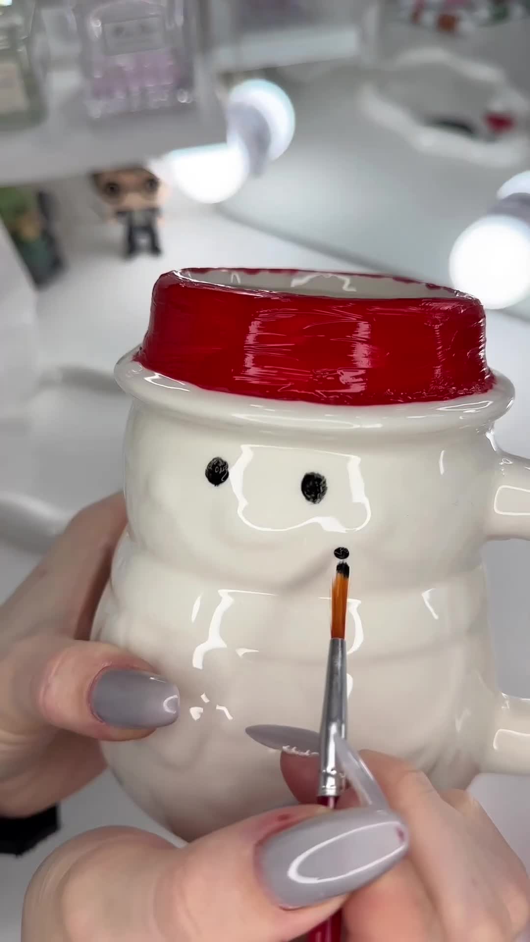 DIY snowman candle☃️ #diy #snowman #christmas #candle #christmasdecor # ...