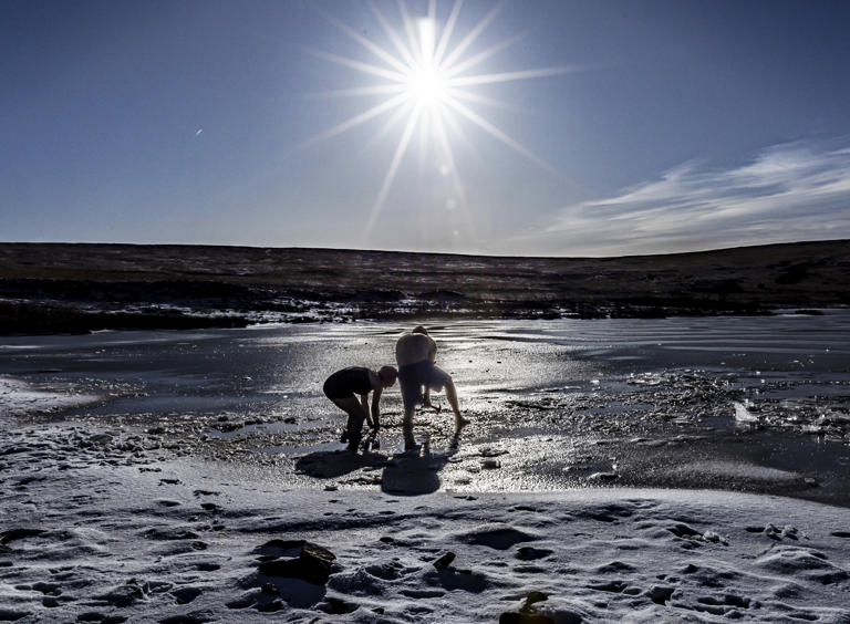 It was -2°C and I was freezing but people were breaking the frozen ...