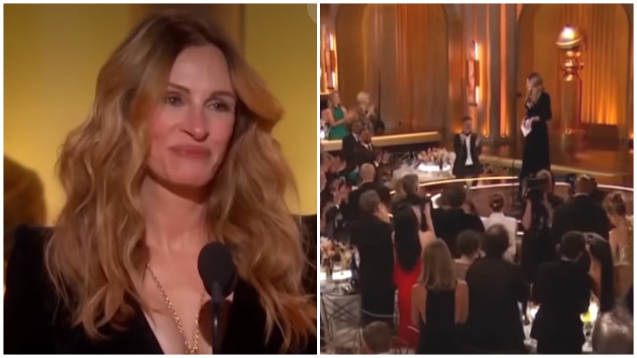 Julia Roberts gets standing ovation at Golden Globes, thanks audience ...