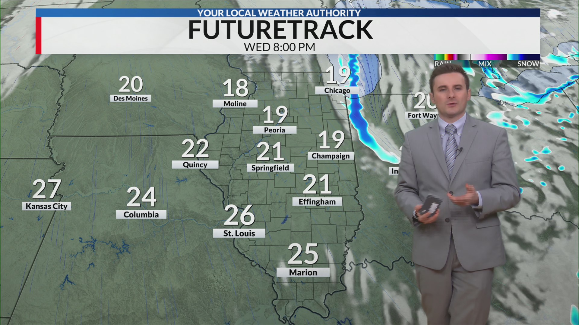 8:30 a.m. Monday, January 12 forecast