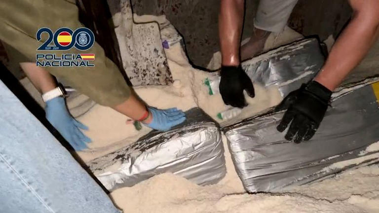 Spanish police seize record 10 tons of cocaine hidden in cargo of salt