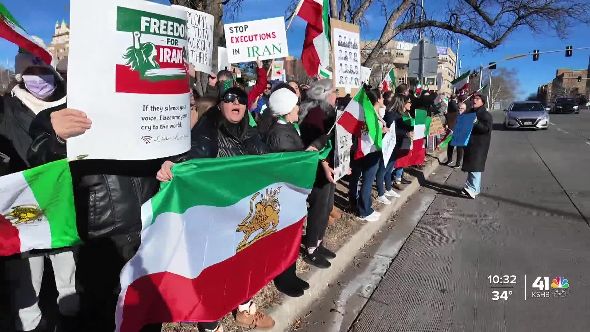 Iranian Americans in Kansas City rally in solidarity with protesters in ...