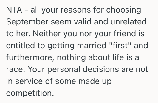 Recently engaged woman decides to have a September wedding, but her ...