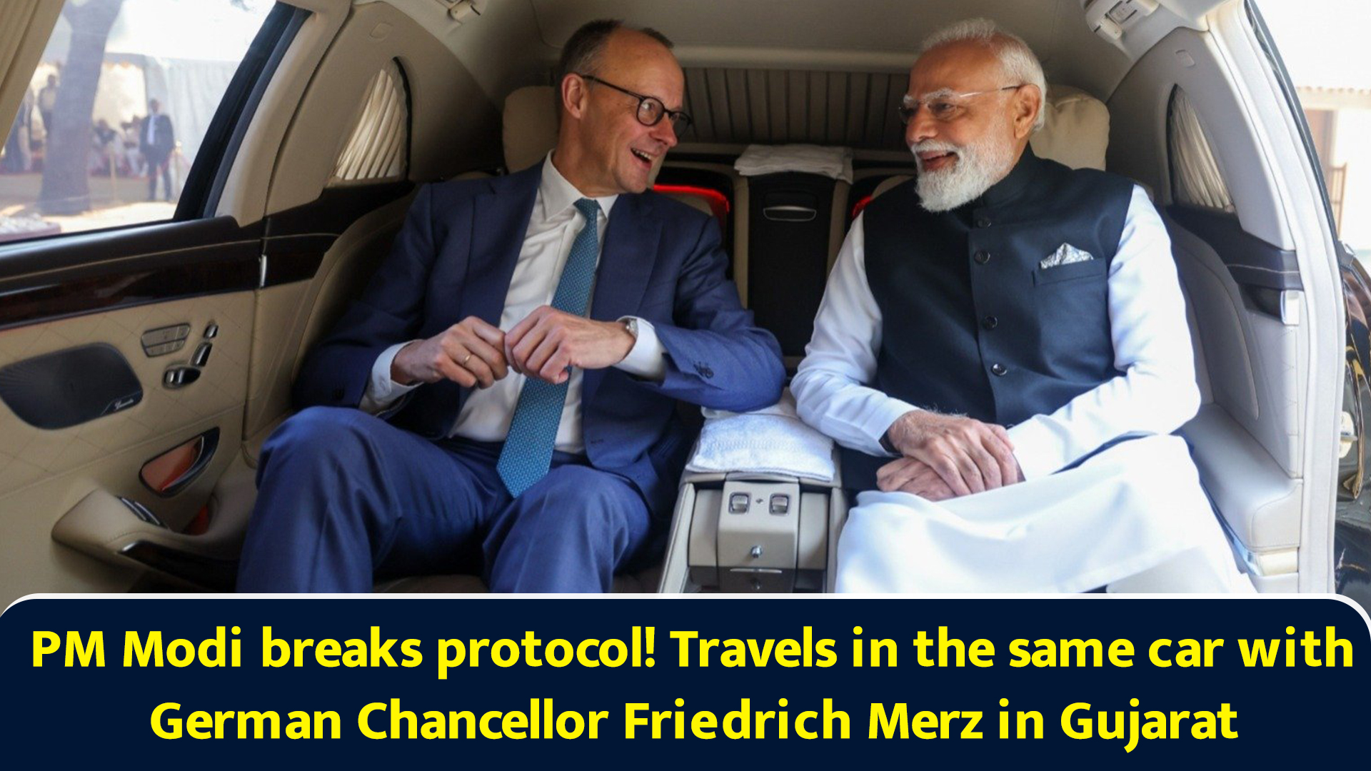 PM Modi breaks protocol! Travels in the same car with German Chancellor ...