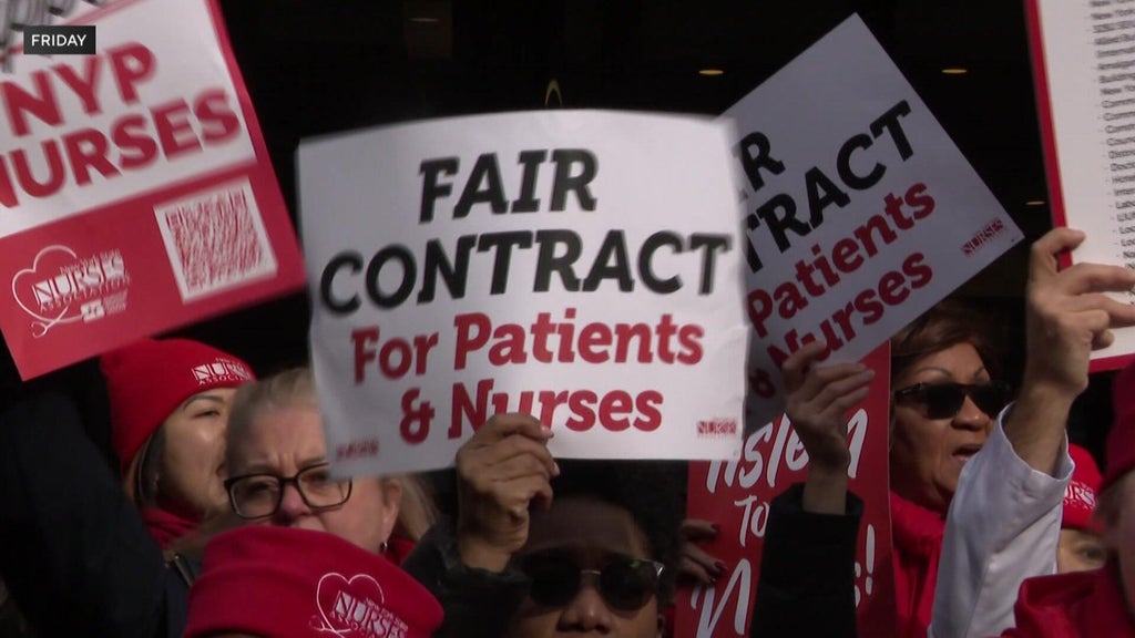 Nurses strike begins in New York City as thousands walk off jobs at ...