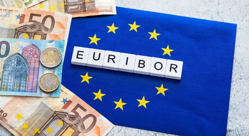 Taxa Euribor sobe a três e a seis meses e desce a 12 meses