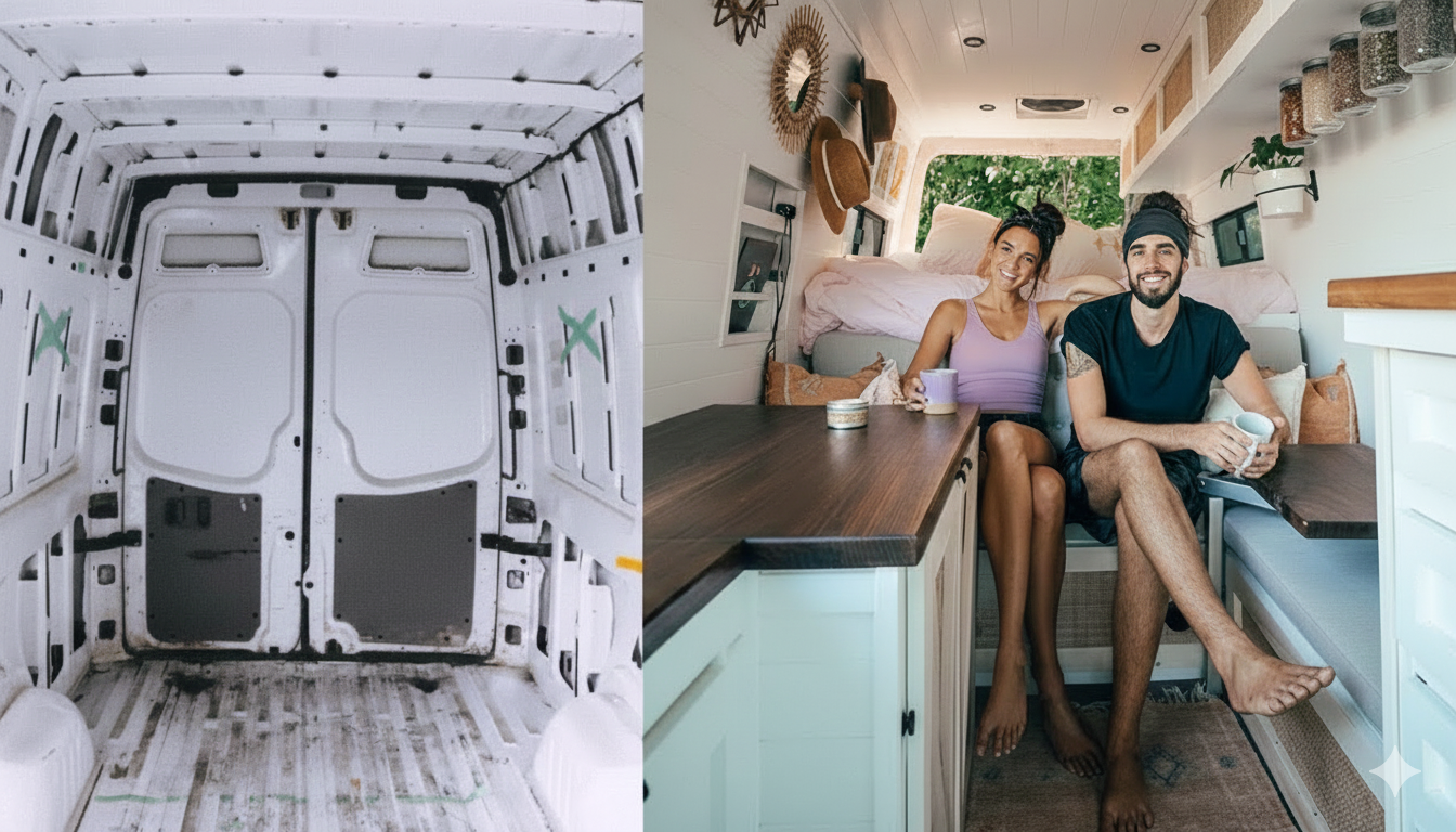 How to Convert a Sprinter Van to Beautiful Tiny Home for Full-Time Van Life