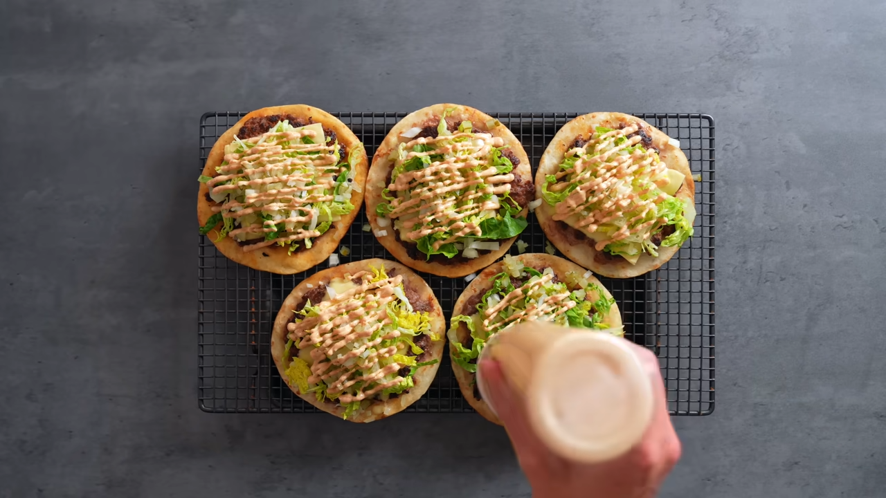 I can't stop making these high protein smash burger tacos