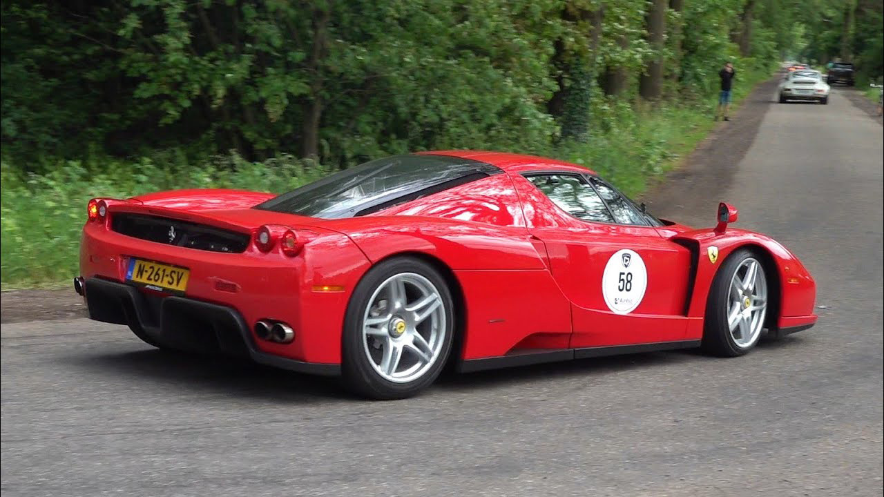 Ferrari Enzo spotted driving hard on the street