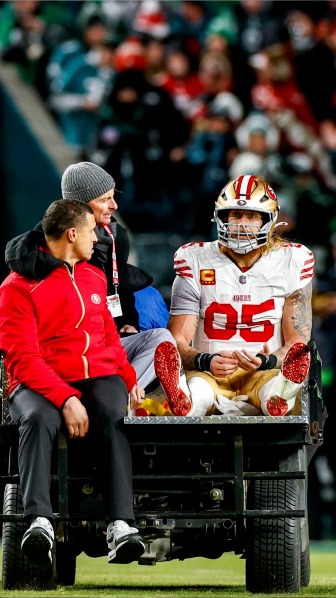 49ers' Kittle suffers Achilles tear in playoff win over Eagles