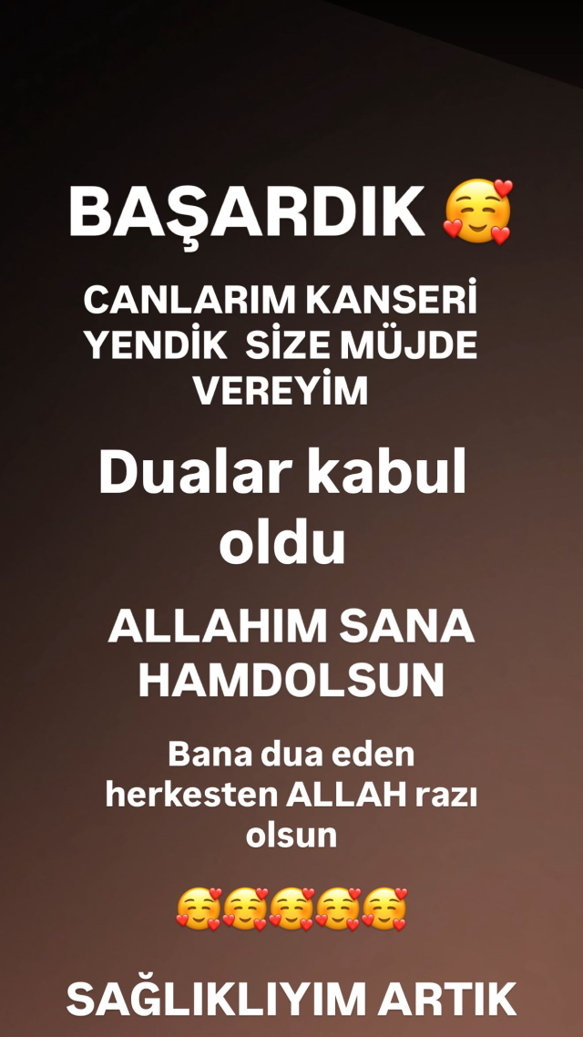 Lösemi tedavisi gören ünlü sanatçı müjdeli haberi verdi