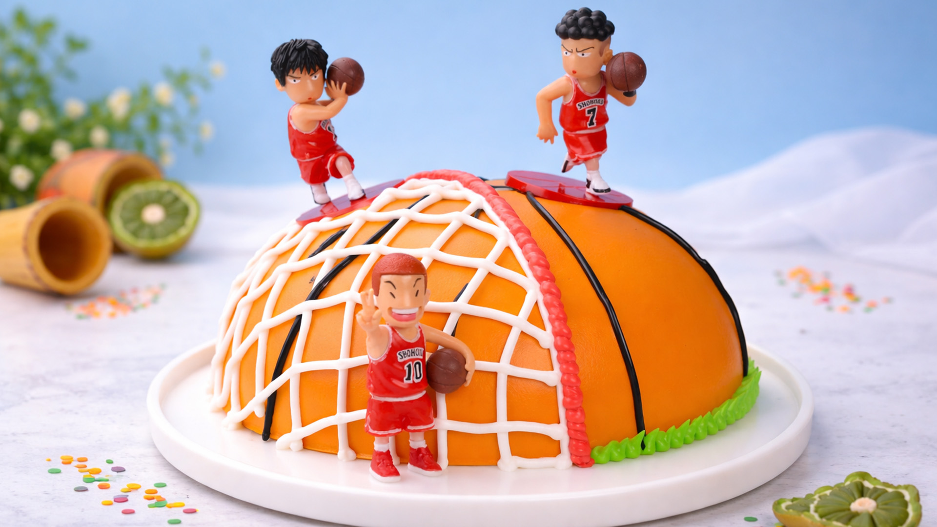 How to make a basketball theme cake