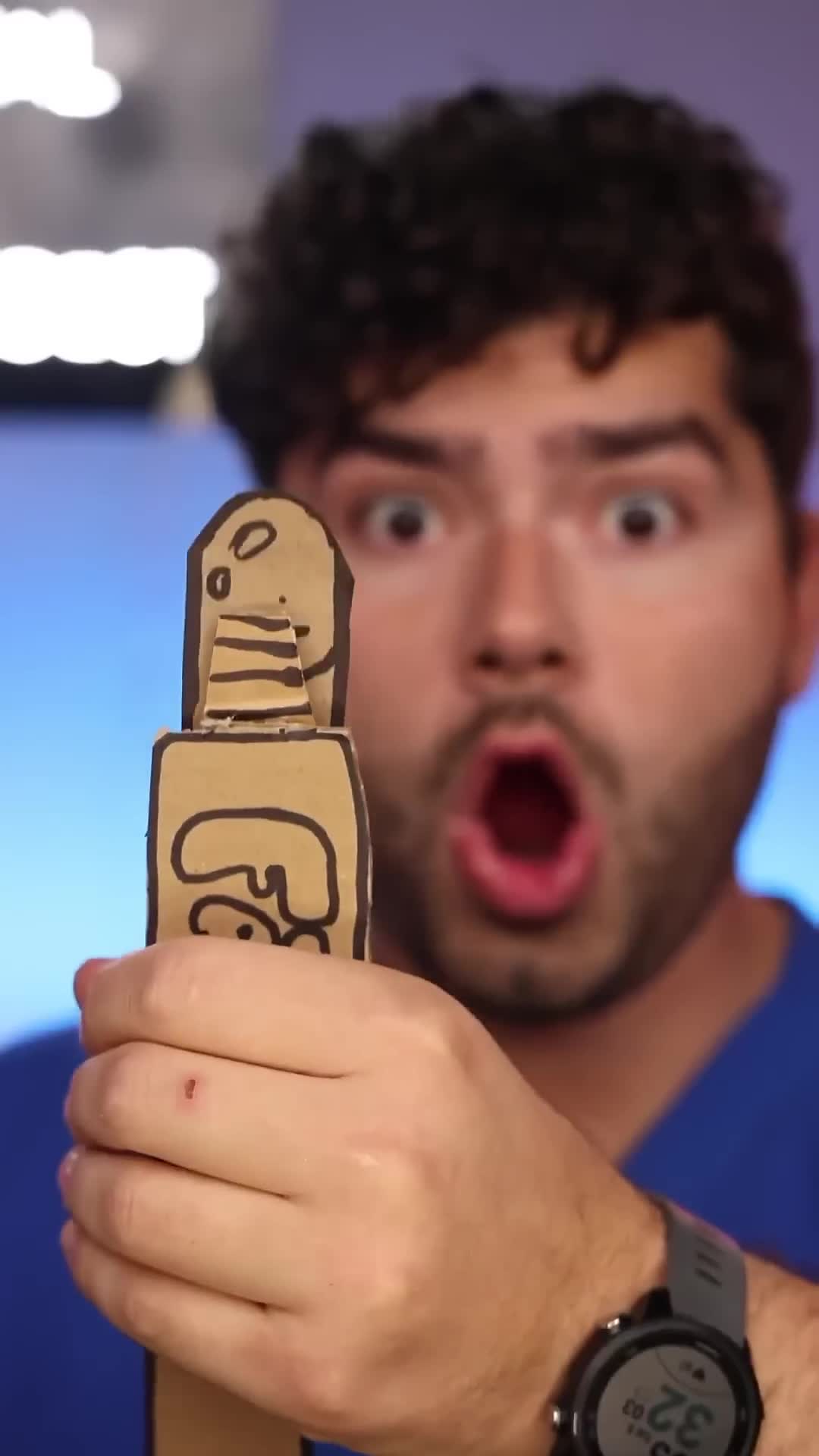 ASMR cardboard brushing teeth?