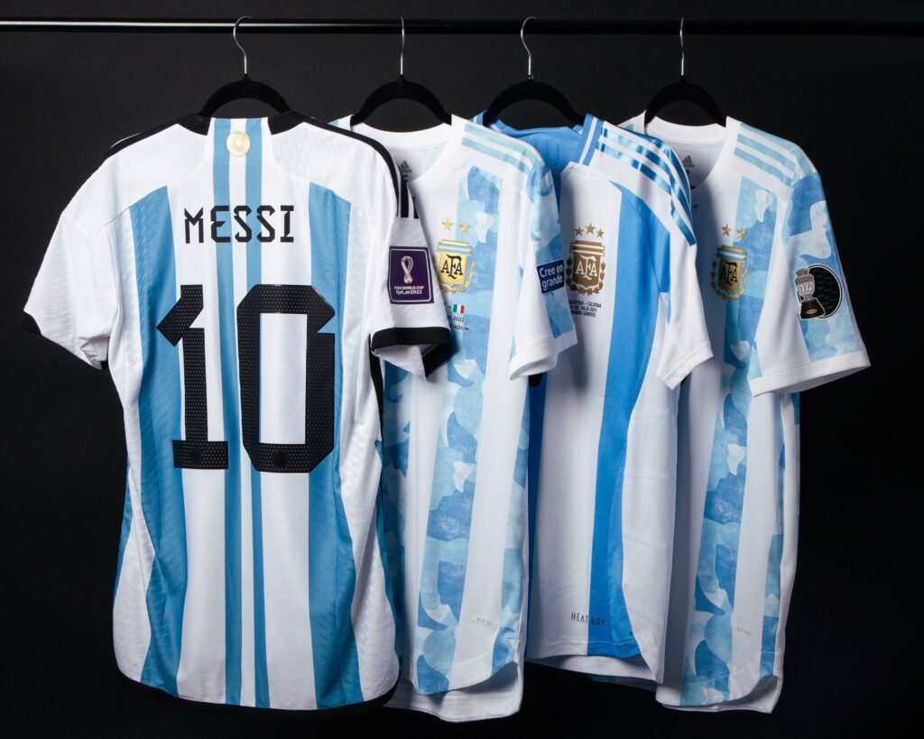 Four historic Lionel Messi shirts up for auction