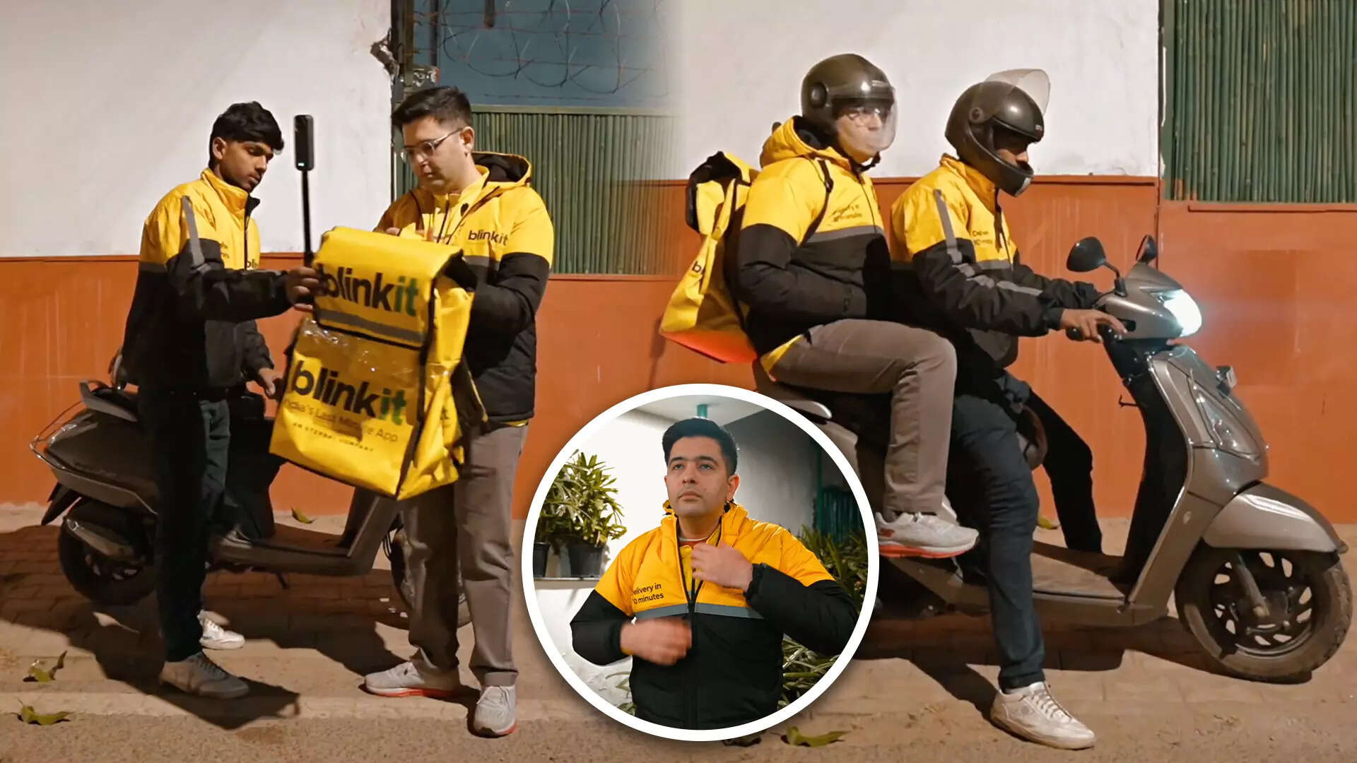 AAP’s Raghav Chadha turns Blinkit delivery agent for a day amid gig ...