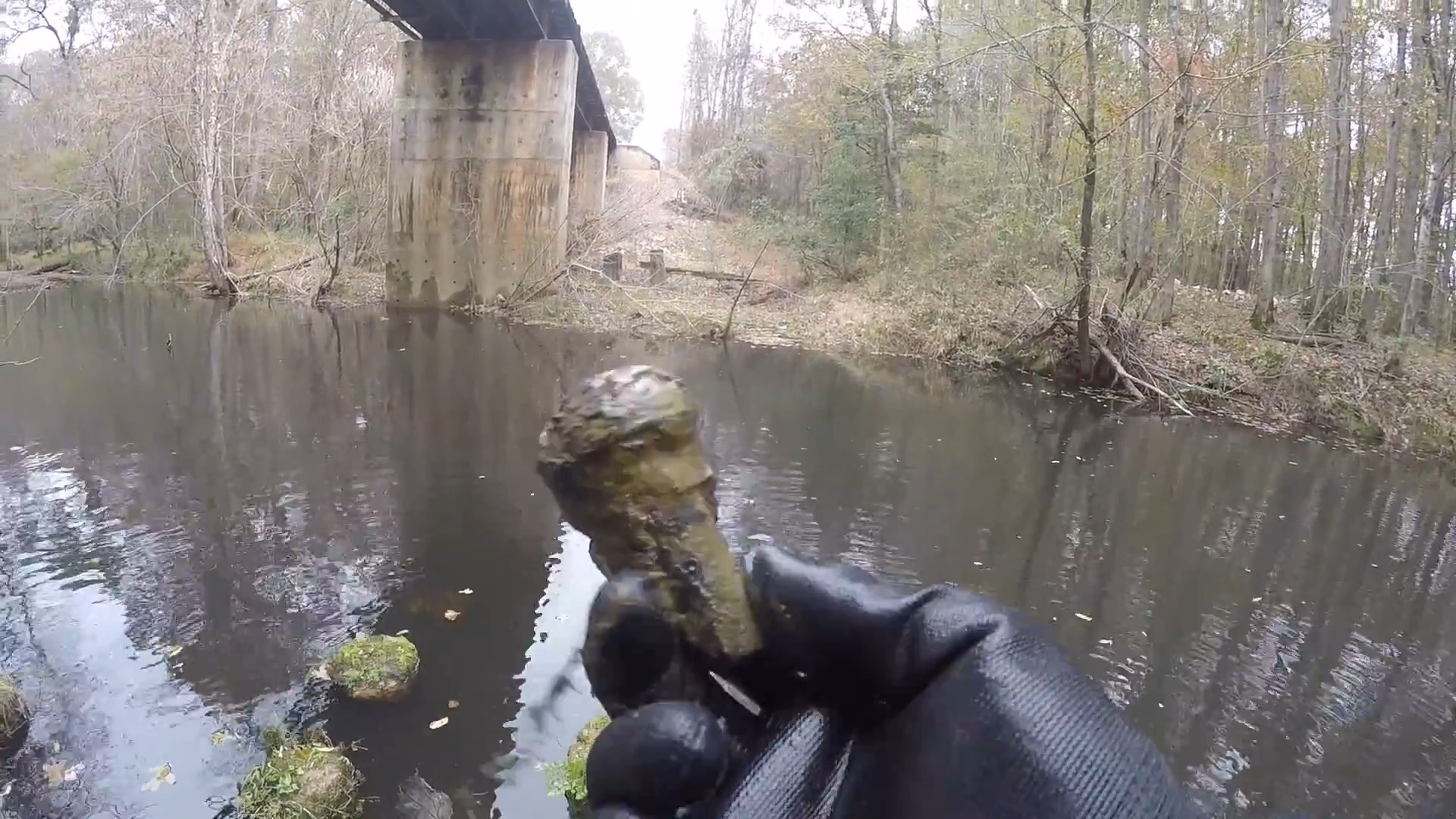 That spot felt off... - Beneath the hidden bridge