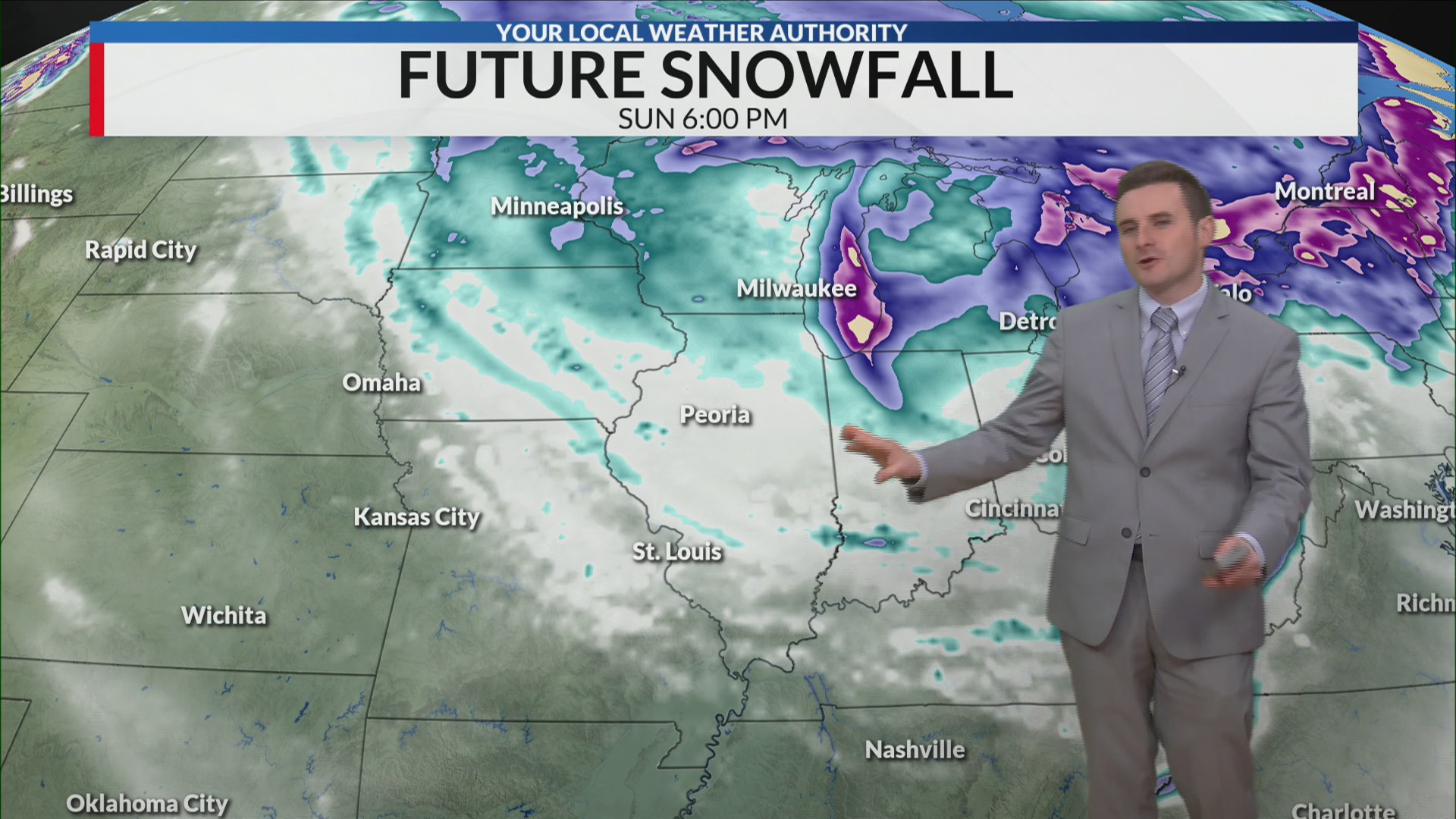7:30 a.m. Monday, January 12 forecast