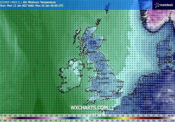 UK weather maps shows exact date 'Beast from the East' hits with -10C ...