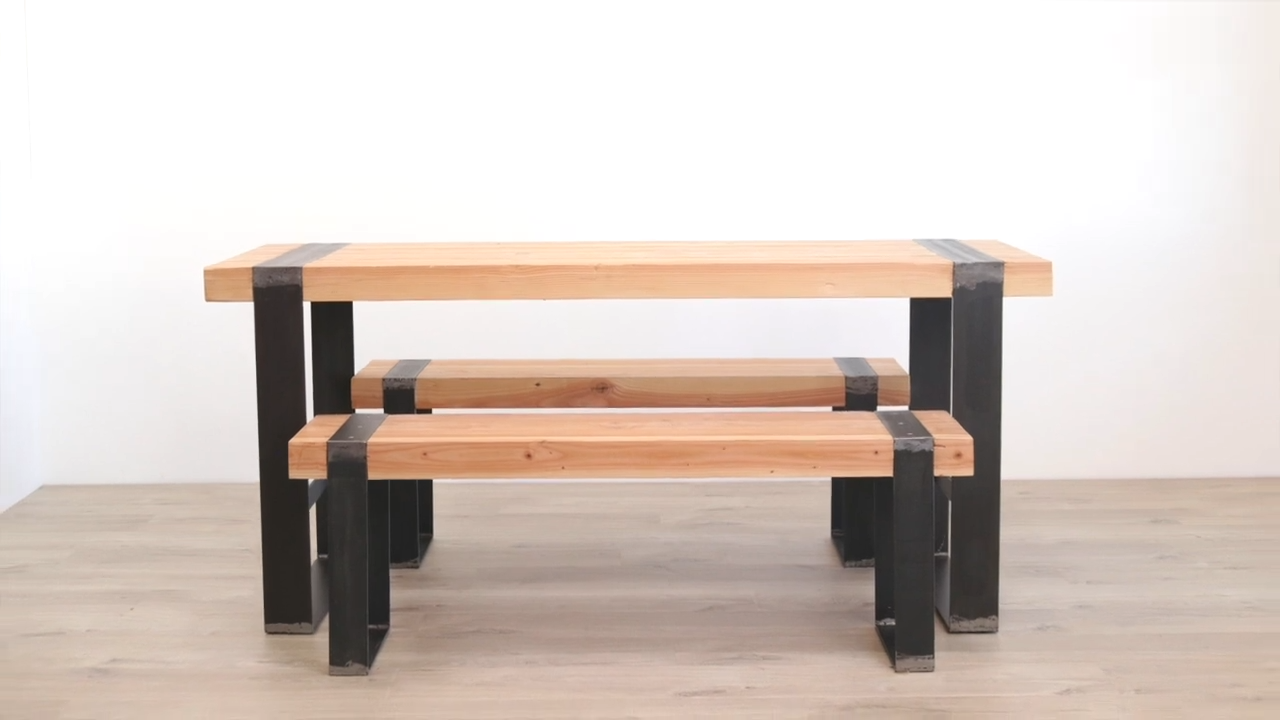 How to build a modern metal and wood dining set at home