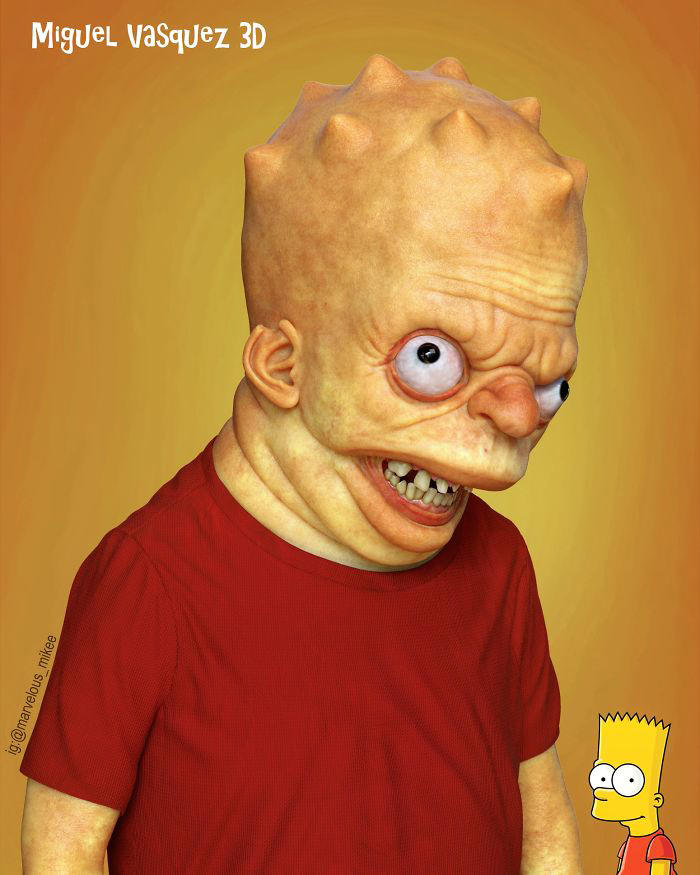 9 realistic depictions of iconic cartoon characters in real life