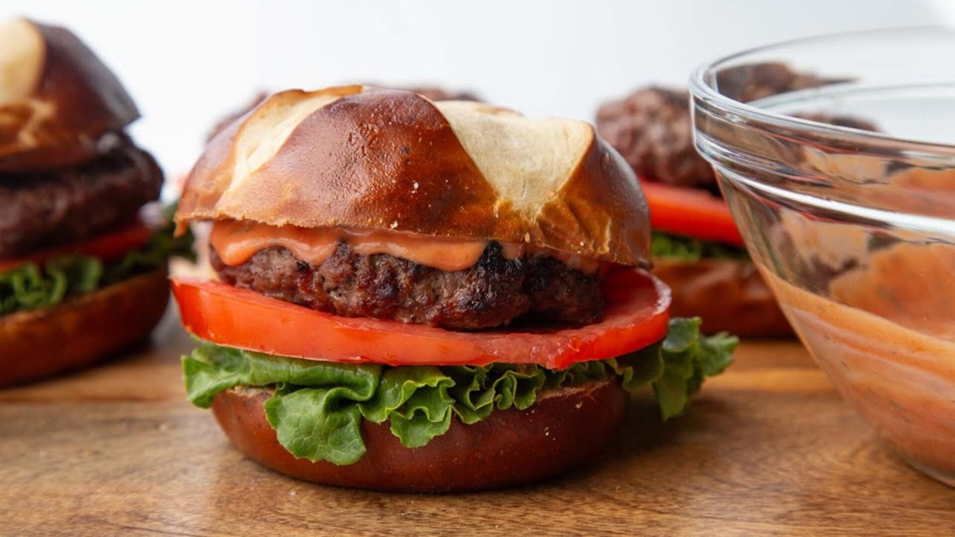 Ranch burgers with homemade 'Kranch' recipe