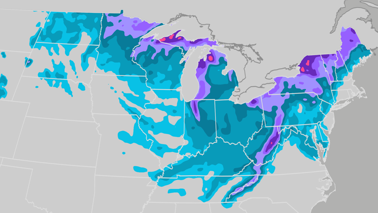 A parade of snowy systems this week brings snow, wind and extreme cold ...