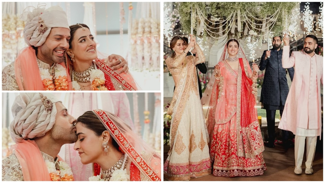 Nupur Sanon shares Hindu wedding pics; Kriti lifts traditional phoolon ...