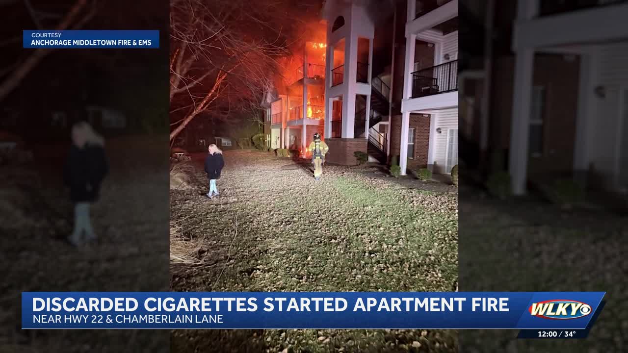 Cigarette butts start fire at east Louisville apartments; several displaced