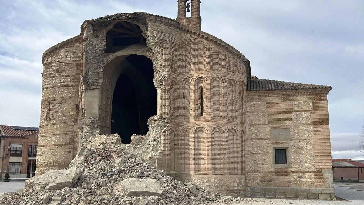 Se desploma el ábside románico-mudéjar de la iglesia parroquial de ...