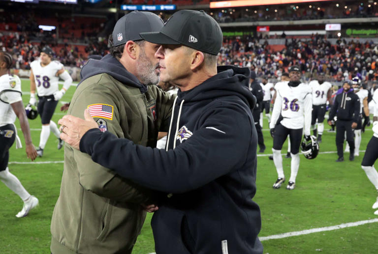 John Harbaugh and Mike McDaniel are still on the Browns’ head coach ...