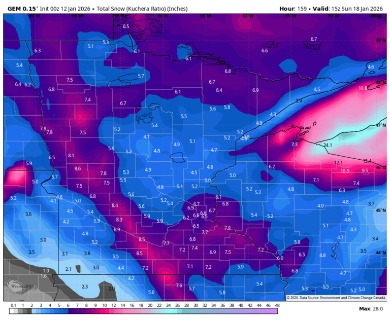 Accumulating snow for Minnesota this week ahead of another possible ...