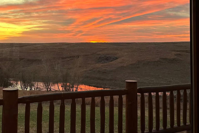 This snowy Nebraska cabin is the coziest winter escape