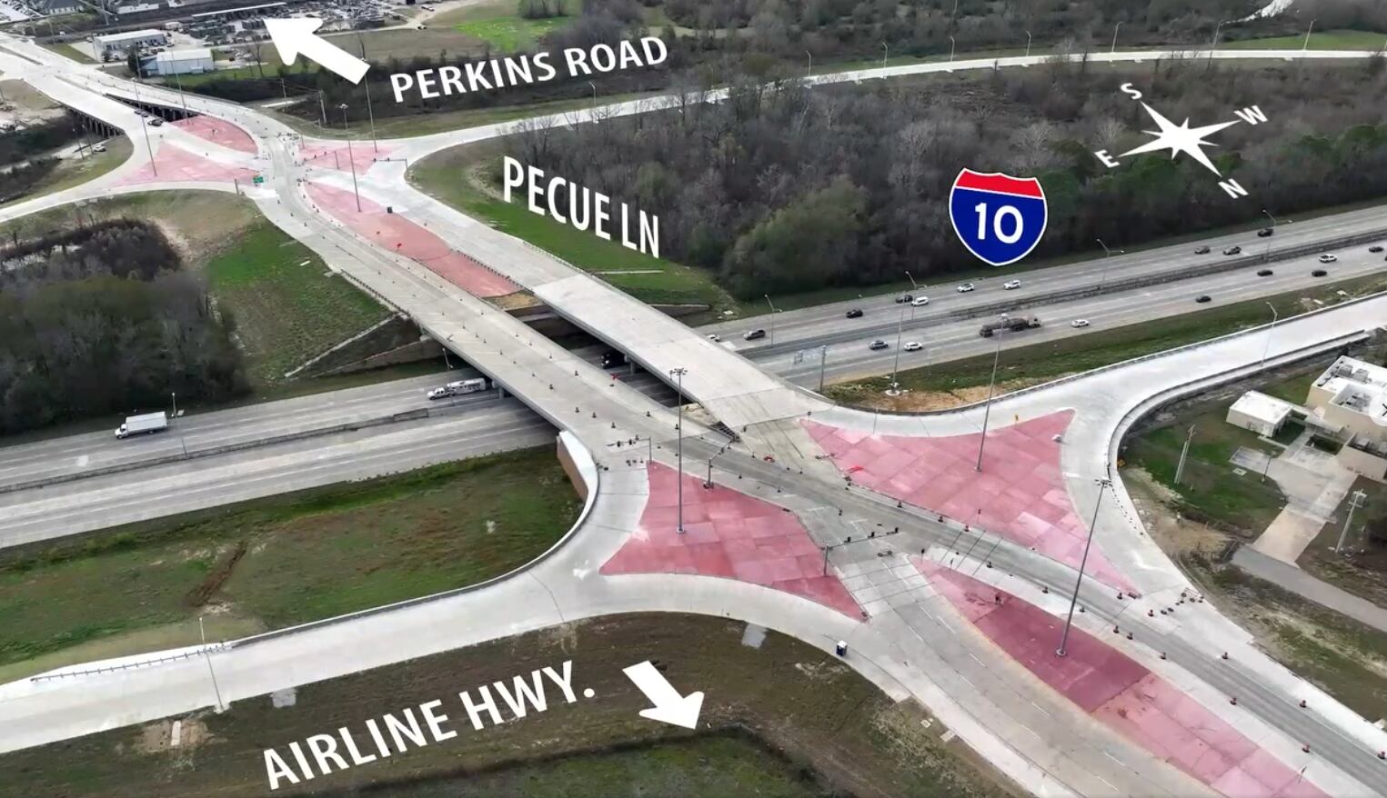 New Pecue Lane interchange opens as drivers adjust to unusual traffic ...