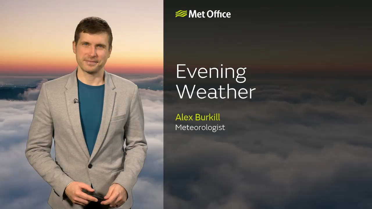 Met Office Monday evening weather forecast 12/01/2026