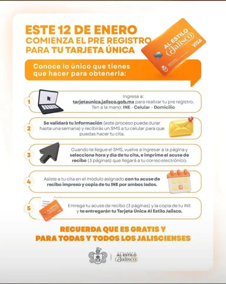 Inicia el registro para la Tarjeta Única al estilo Jalisco; cómo y ...