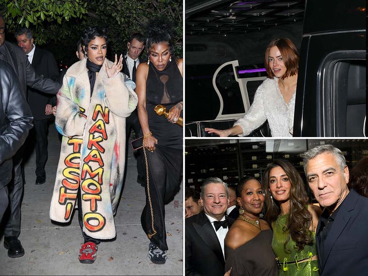 Golden Globes 2026 after-parties bring out A-list stars