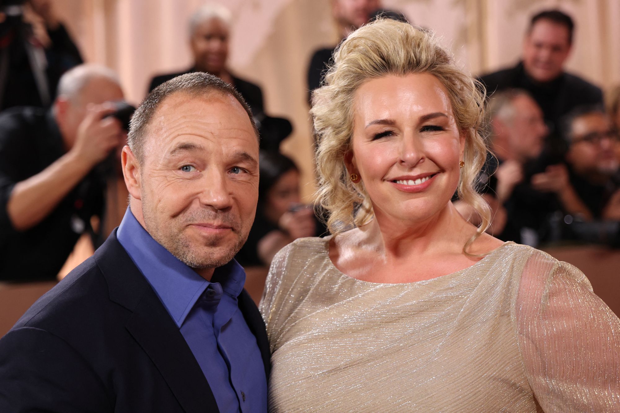 Stephen Graham and wife show off dance moves at Globes after-party