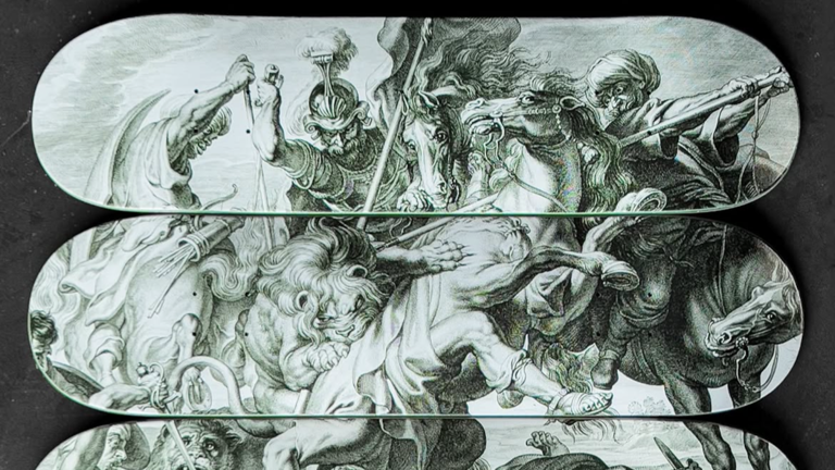 Look: Zero Skateboards' new 'Lion Hunt' series pulls from 17th-century art